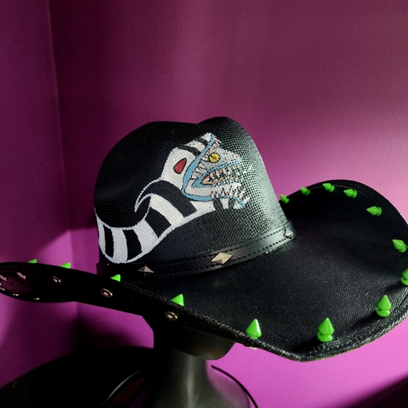 Accessories | Beetlejuice Sandworm Inspired Horror Cowboy Hat Hand ...